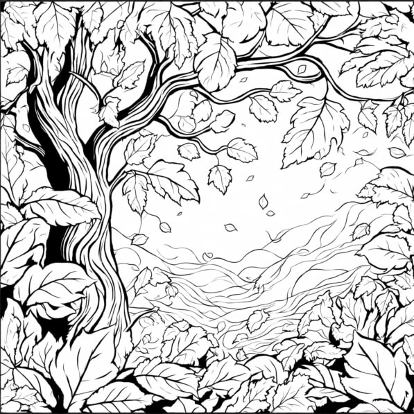Download Autumn Forest Coloring Page Coloring pages Online - Creative ...