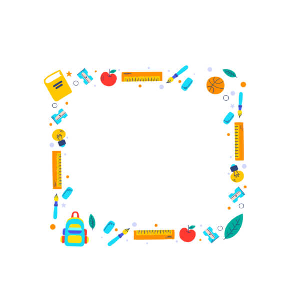 Bordes Escolares Y Marcos Para Niñas