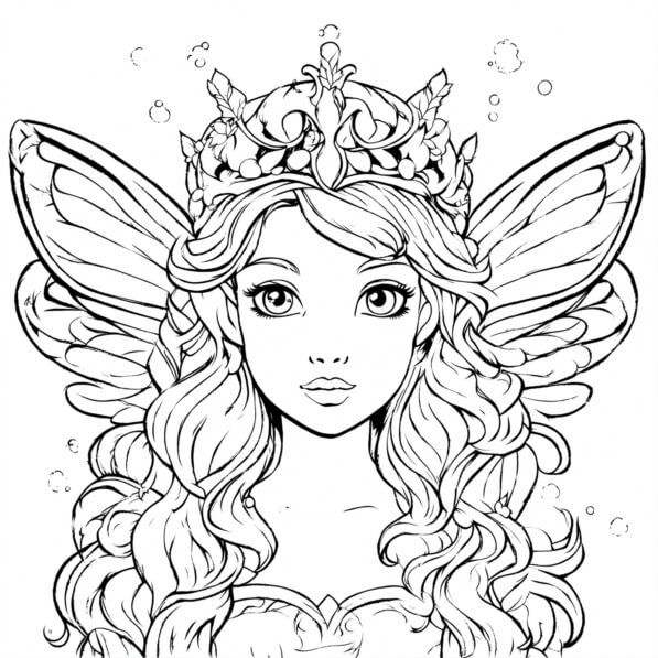 Download Fantasy Fairy and Evil Witch Coloring Page Coloring pages ...
