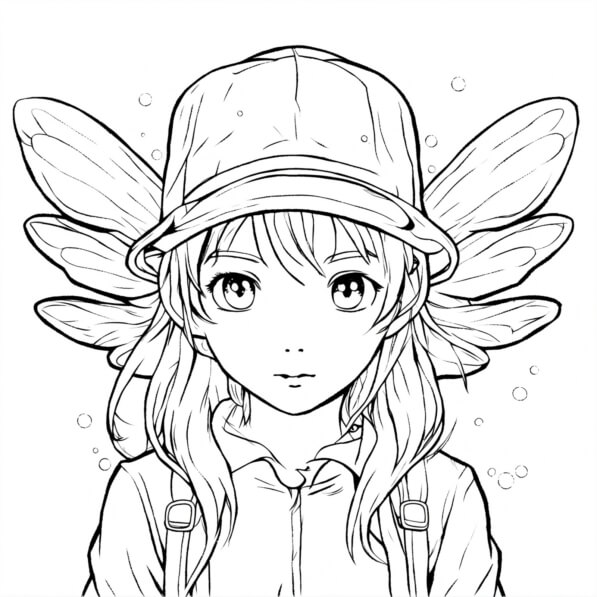 Baixe Página para Colorir de Garota Anime Colorir páginas - Creative ...