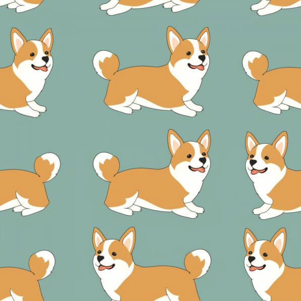 Download Seamless Corgi Dog Pattern Patterns Online - Creative Fabrica