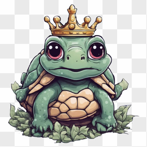 Download Cartoon Turtle Sitting in Grass with Rainbow Cartoons Online ...