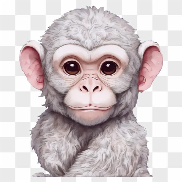Download White Monkey Illustration Cartoons Online - Creative Fabrica