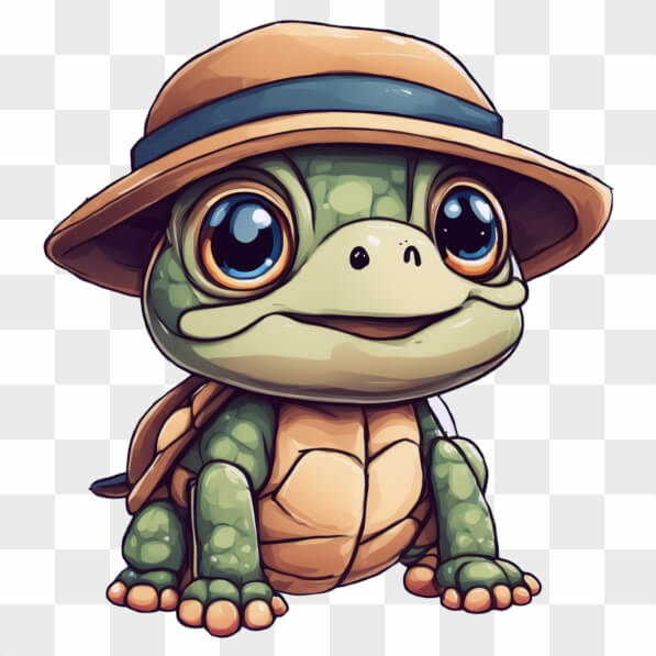Download Cartoon Turtle with Hat Sitting Down Cartoons Online ...