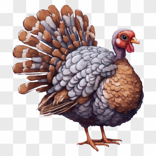 Download Turkey with Tilted Head and Spread Feet Cartoons Online ...