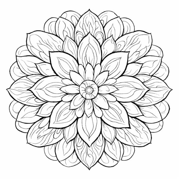 Download Mandala Flower Coloring Page Coloring pages Online - Creative ...