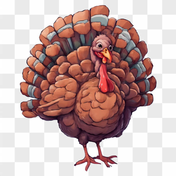 Download Cartoon Turkey with Vibrant Red Feathers Cartoons Online ...