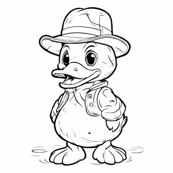 Download Educational Cartoon Duck Coloring Page Coloring pages Online ...