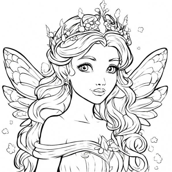 Download Magical Fairy Coloring Page Coloring pages Online - Creative ...