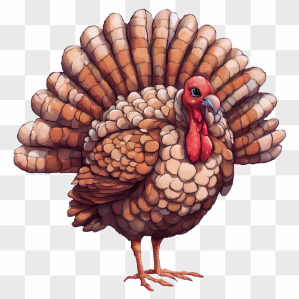 Download Colorful Turkey Standing with Tilted Head Cartoons Online ...