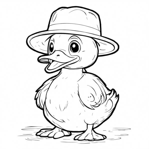 Download Cartoon Duck Coloring Page Coloring pages Online - Creative ...