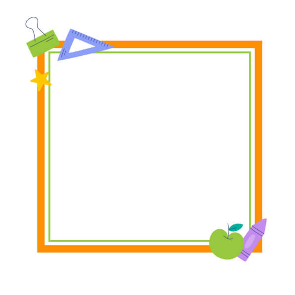 Bordes Escolares Y Marcos Para Niñas