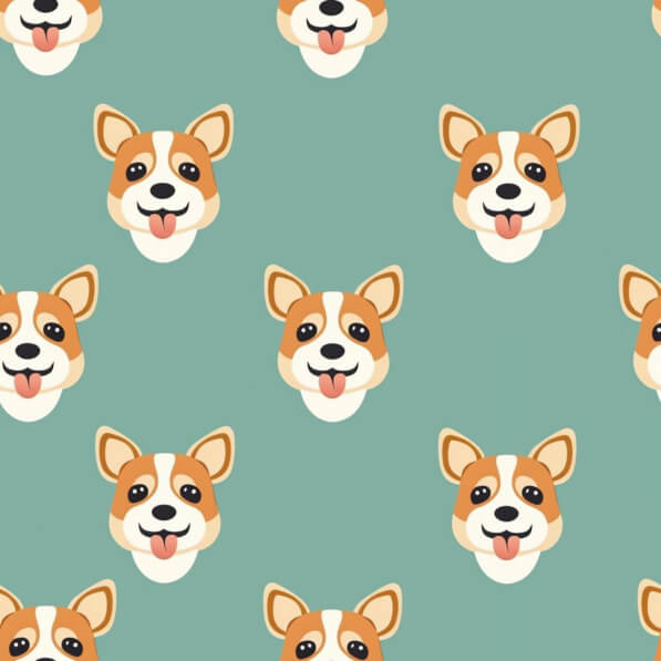 Download Seamless Corgi Dog Pattern Patterns Online - Creative Fabrica