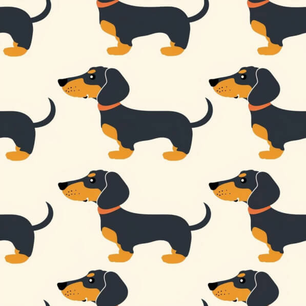 Download Seamless Dachshund Dog Pattern Patterns Online - Creative Fabrica