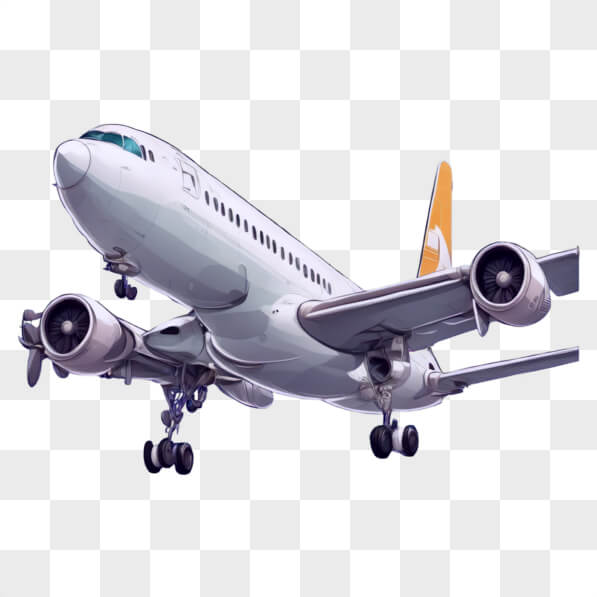 Download Commercial Airplane in Flight Cartoons Online - Creative Fabrica