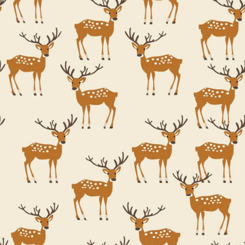 Download Seamless Deer Head Pattern with Orange Antlers Patterns Online ...