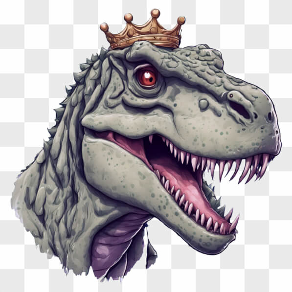 Download Illustration of a Smiling T-Rex with a Crown Cartoons Online ...