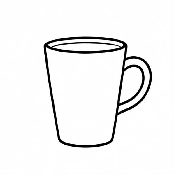 Download Empty Coffee Cup Line Drawing Coloring Pages Online Creative Fabrica