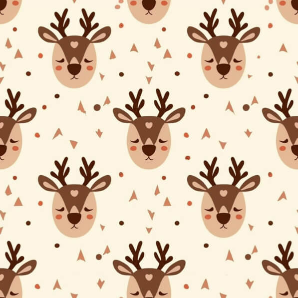 Download Festive Reindeer Pattern Patterns Online - Creative Fabrica