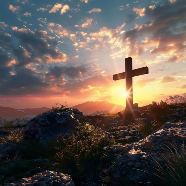 Download Wooden Cross at Sunset Backgrounds Online - Creative Fabrica