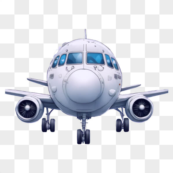 Download White Airplane in Flight Cartoons Online - Creative Fabrica