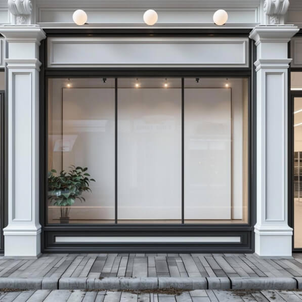 Download Empty Storefront with Potted Plant Mockups Online - Creative ...