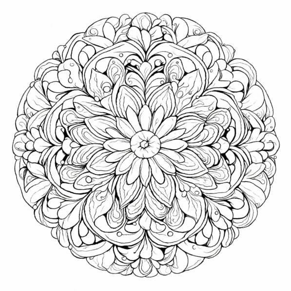 Download Black and White Ornamental Coloring Page Coloring pages Online ...