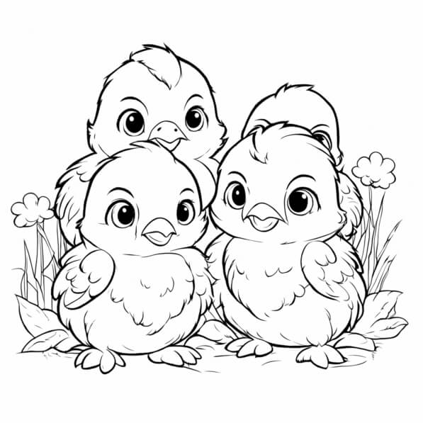Descarga Páginas para colorear de pollitos Páginas para colorear En ...