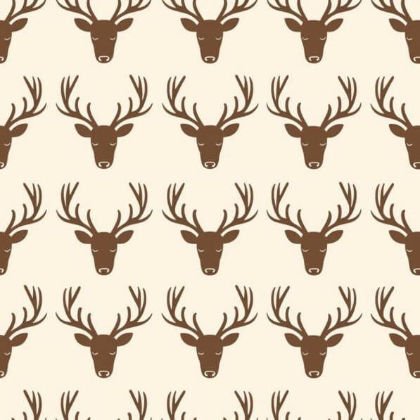 Download Deer Heads with Antlers Seamless Pattern Patterns Online ...