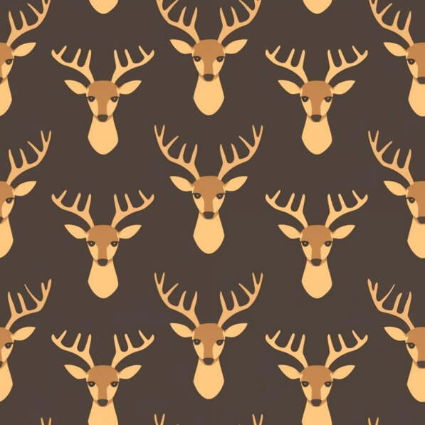 Download Deer Head Pattern on Brown Background Patterns Online ...