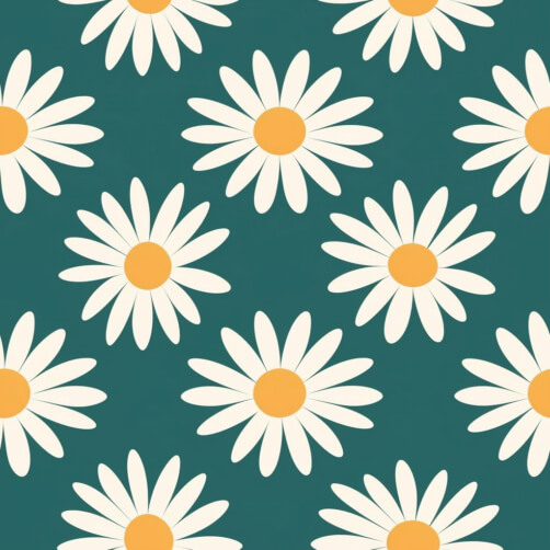 Download White and Yellow Daisy Pattern Patterns Online - Creative Fabrica