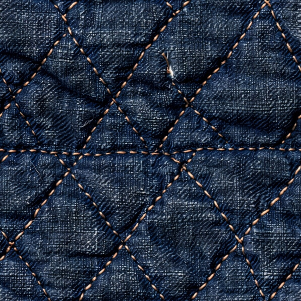 Download Blue Quilted Denim Fabric with Brown Stitches Patterns Online ...