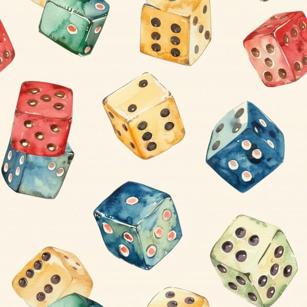 Download Colorful Dice Seamless Pattern Patterns Online - Creative Fabrica