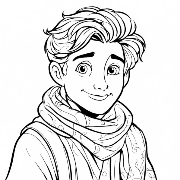 Download Black and White Coloring Page of Character from Disney's ...