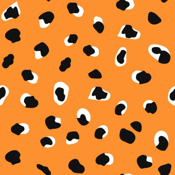 Download Seamless Cheetah Print Pattern on Orange Background Patterns ...
