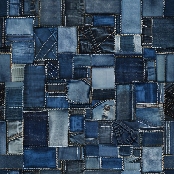 Download Patchwork Blue Jeans Patterns Online - Creative Fabrica