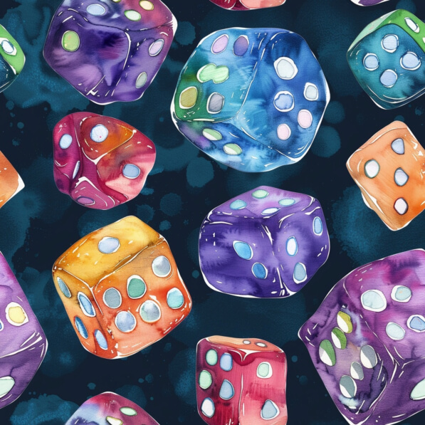Download Colorful Dice Seamless Pattern Patterns Online - Creative Fabrica