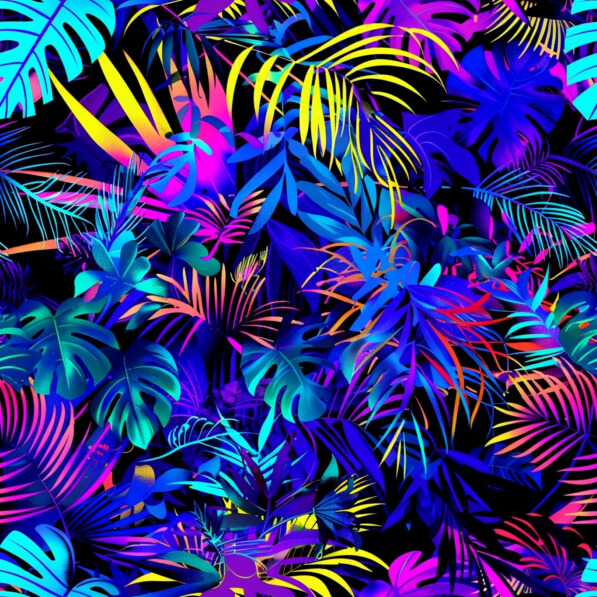 Download Colorful Tropical Leaves Seamless Pattern - Nature and Design ...