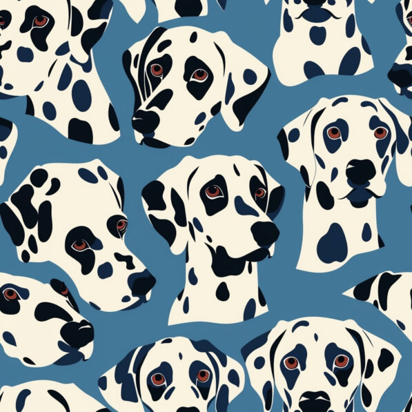 Download Seamless Dalmatian Dog Pattern on Blue Background Patterns ...