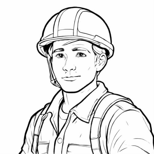 Download Construction Worker Coloring Page Coloring pages Online ...