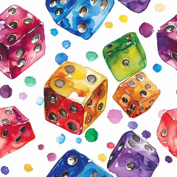 Download Colorful Dice Seamless Pattern Patterns Online - Creative Fabrica