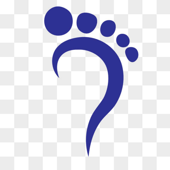 Download Blue Foot Print Symbol PNGs Online - Creative Fabrica