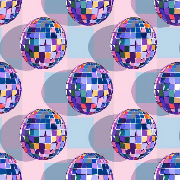 Download Abstract Pink and Purple Background with Disco Balls Patterns ...
