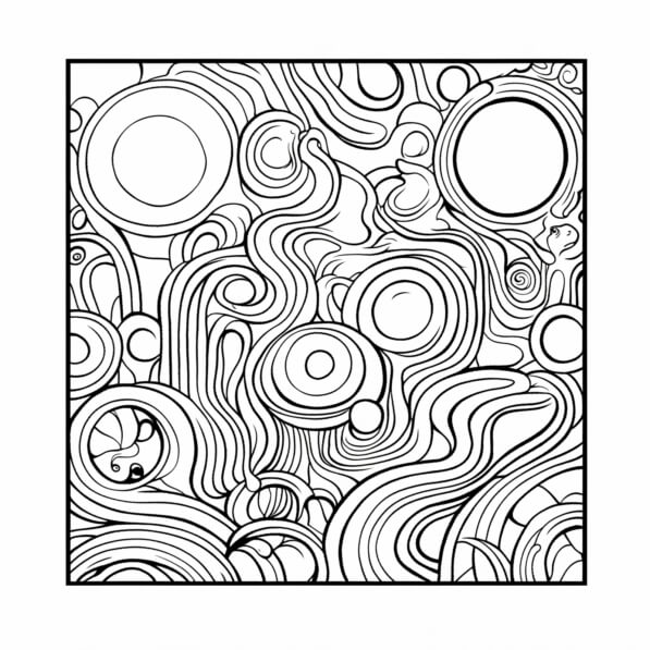 Download Abstract Coloring Page with Swirls and Shapes Coloring pages ...