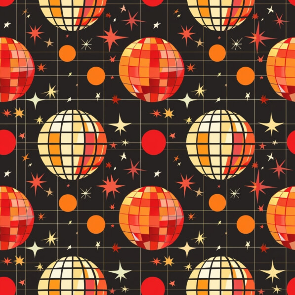 Download Retro Disco Balls and Stars Seamless Pattern Patterns Online ...