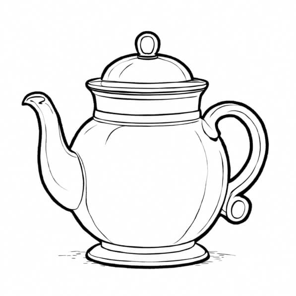 Download Old-Fashioned Teapot Drawing Coloring pages Online - Creative ...