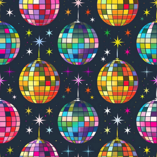 Download Colorful Disco Ball Seamless Pattern Patterns Online ...
