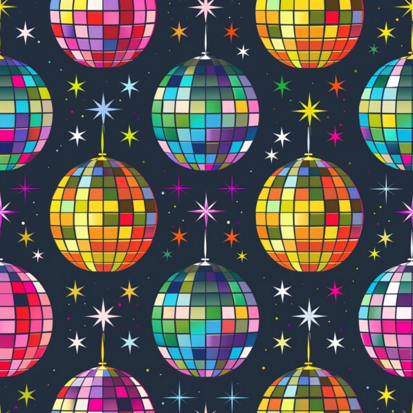 Download Colorful Disco Ball Pattern Patterns Online - Creative Fabrica