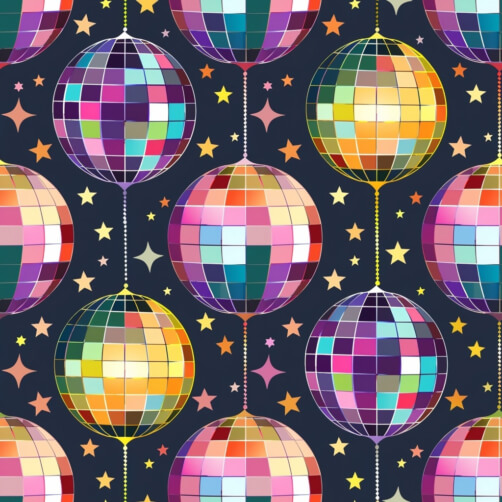 Download Colorful Disco Ball and Stars Pattern Patterns Online ...