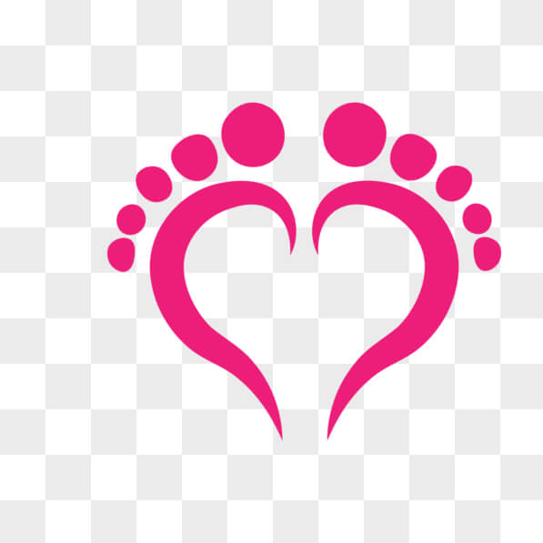 Descarga Huella en Forma de Corazón con Pies Dentro PNGs En Línea ...